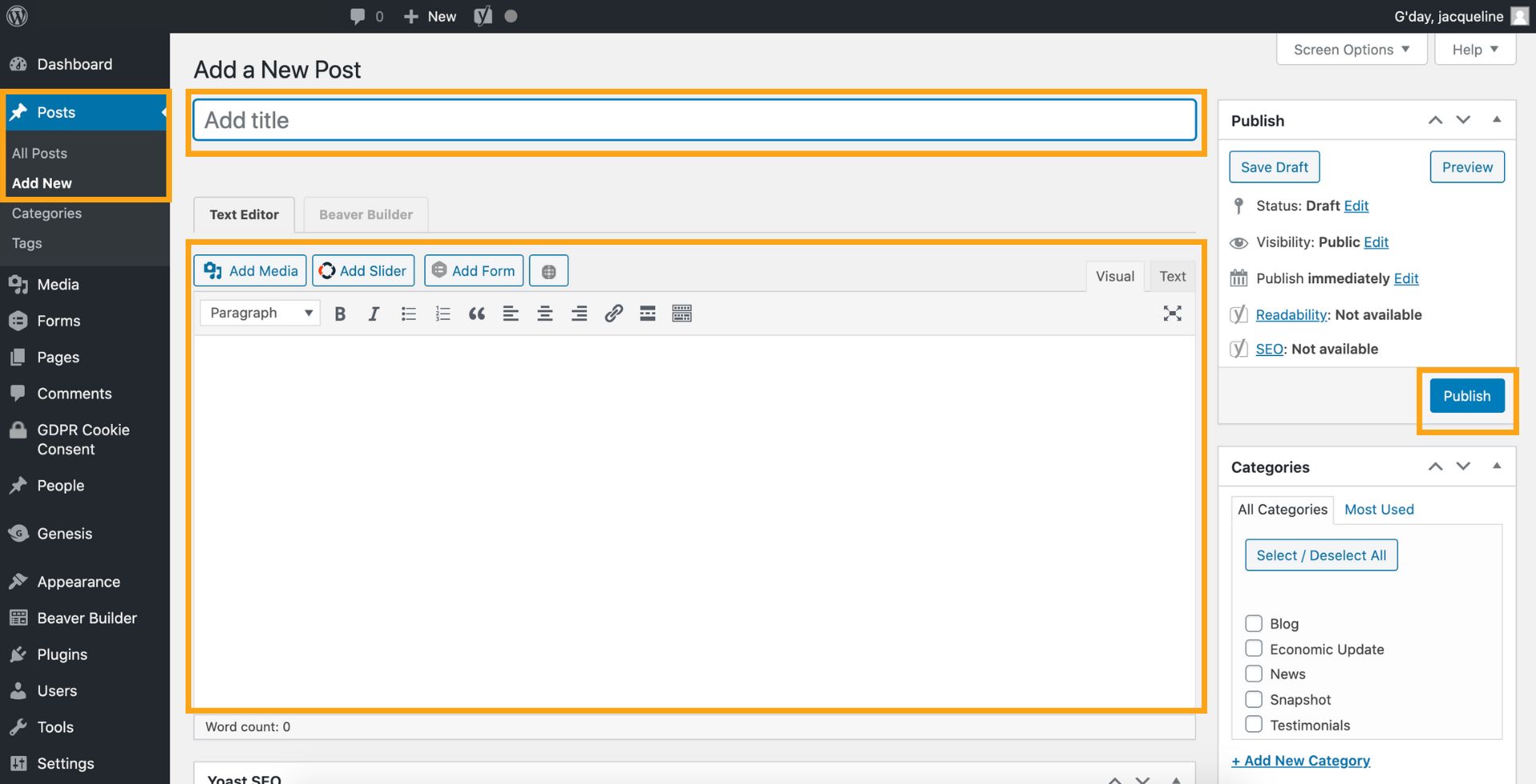 How to make a blog post - Simply Advice Websites